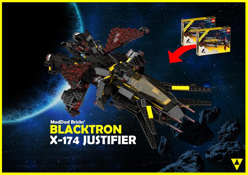 LEGO MOC Blacktron XT-174 Justifier - 2x 40580 by MadDadBricks ...