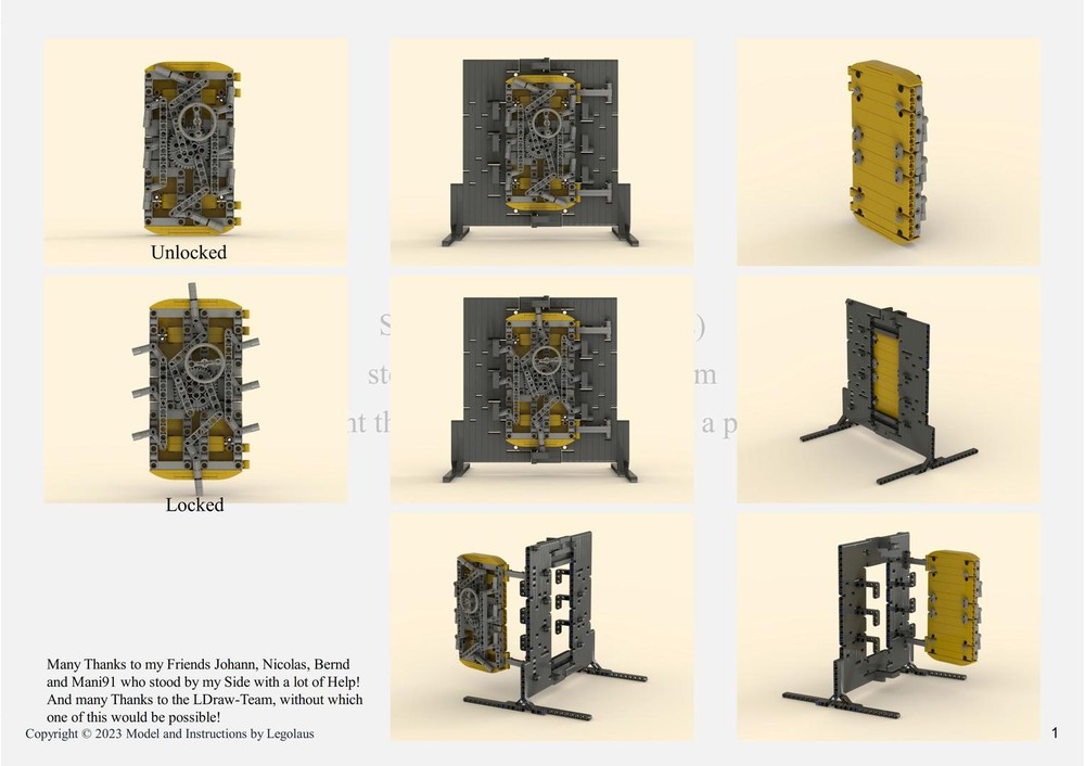 LEGO MOC Lockable Hatch (eight Bolts) by legolaus | Rebrickable - Build ...