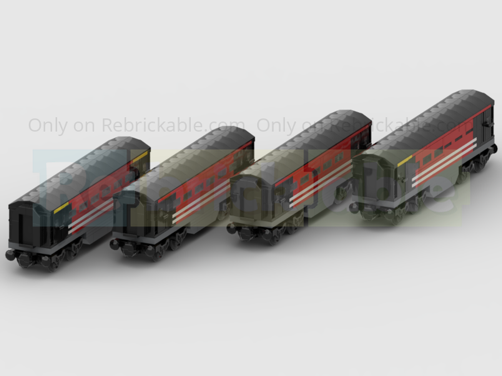 LEGO MOC Rake Of 4 MK3 Carriages In Classic Virgin Trains Livery by ...