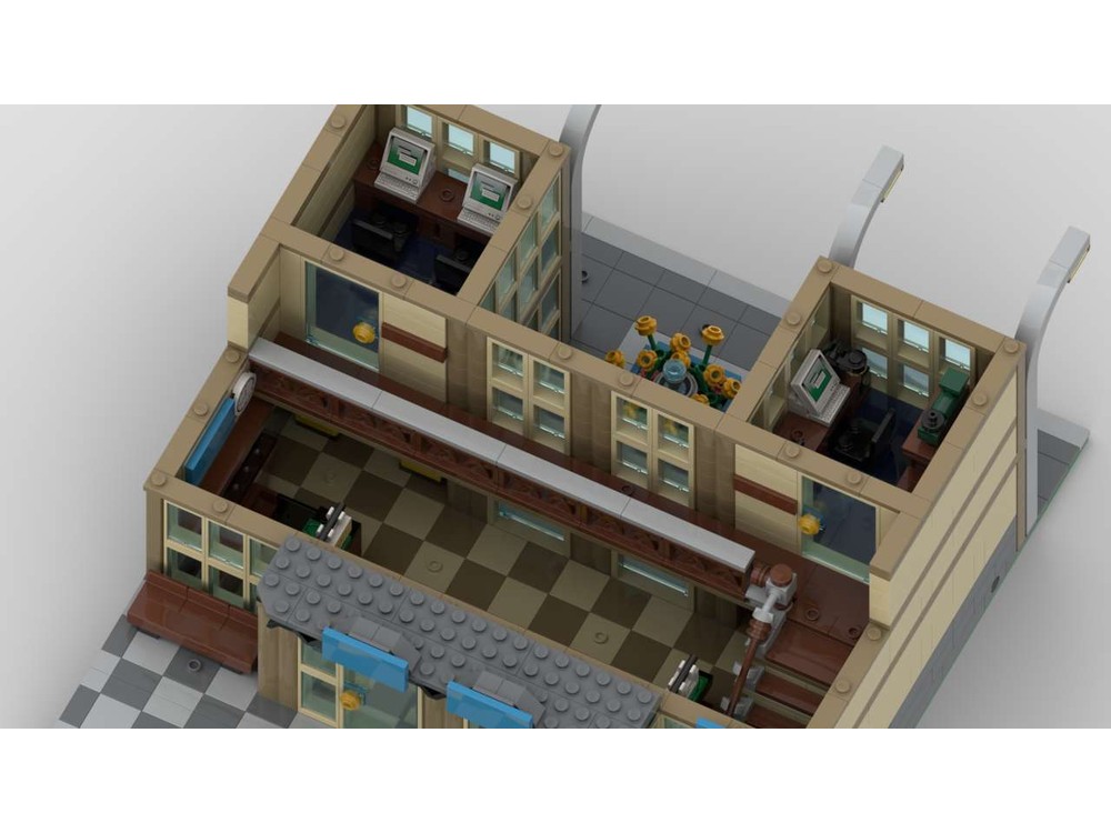 LEGO MOC Modular Train Station by LeFisch | Rebrickable - Build with LEGO