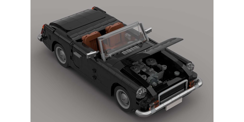 LEGO MOC MG B Roadster Black with 'autumn leaf' interior by Tangram ...