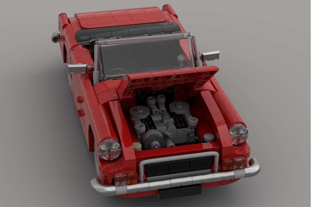LEGO MOC MG B Roadster Red with Black interior by Tangram | Rebrickable ...