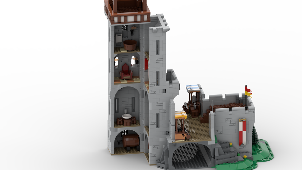Lego Moc Lion Knights Castle Keep Expansion By Lcas89 Rebrickable