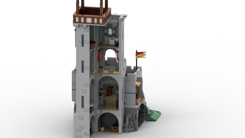 Lego Moc Lion Knights Castle Keep Expansion By Lcas89 Rebrickable