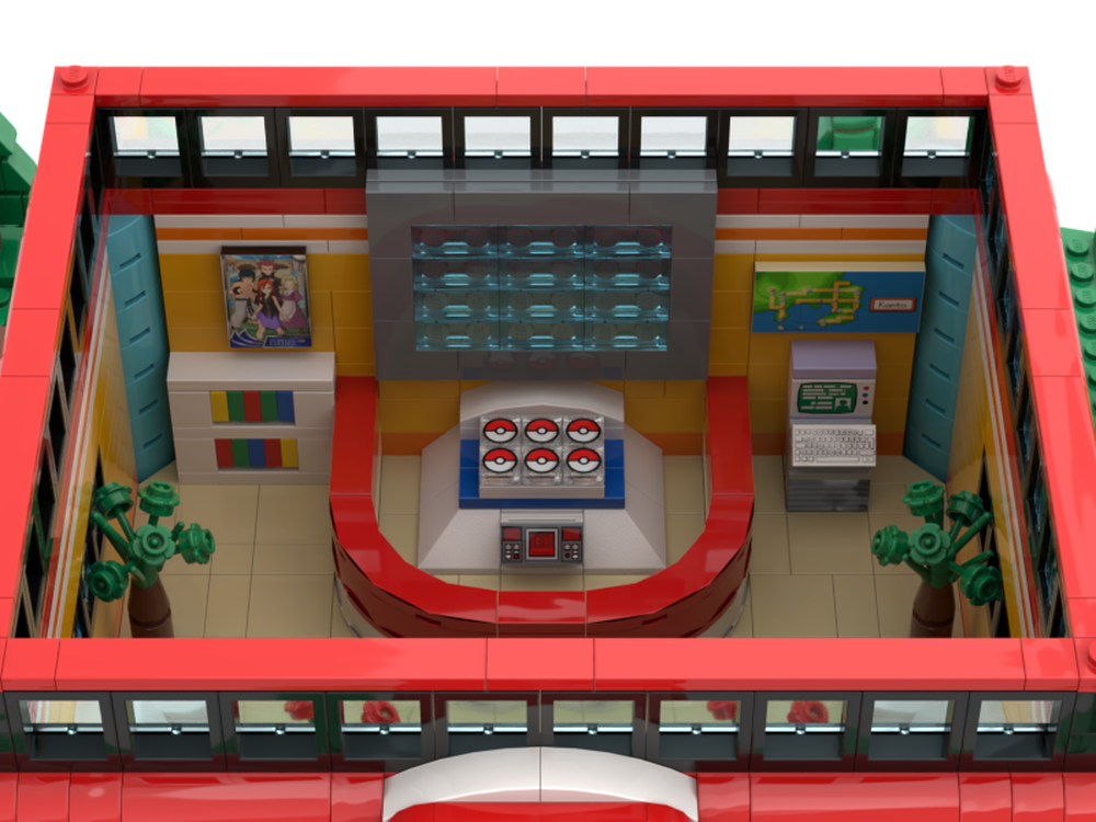 Lego Moc Pokemon Center By Jedi Plb Rebrickable Build With Lego