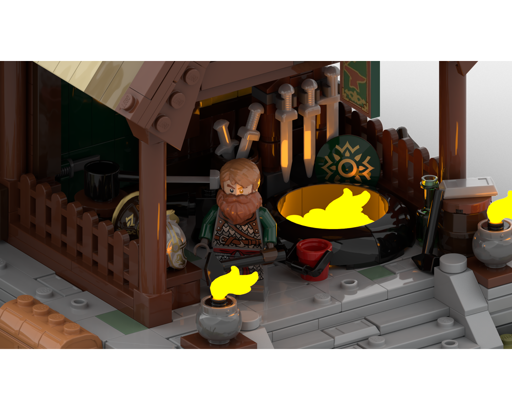 Lego Moc Rohan Blacksmith`s House By Legatoflegion Rebrickable