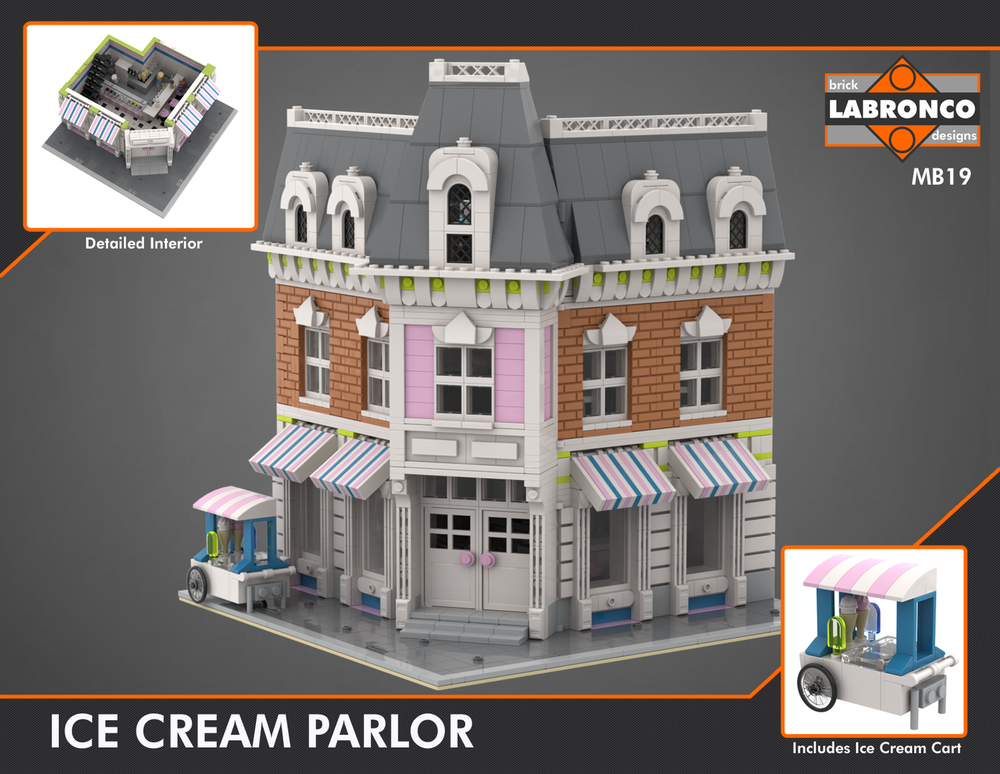 LEGO MOC MB19 - Ice Cream Parlor by Labronco Brick Designs ...
