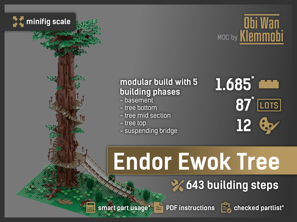 LEGO MOC Endor Ewok Tree by obiwanklemmobi | Rebrickable - Build with LEGO