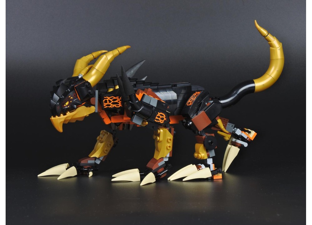 Lego Moc Ninjago Earth Dragon By Ronsoc Rebrickable Build With Lego