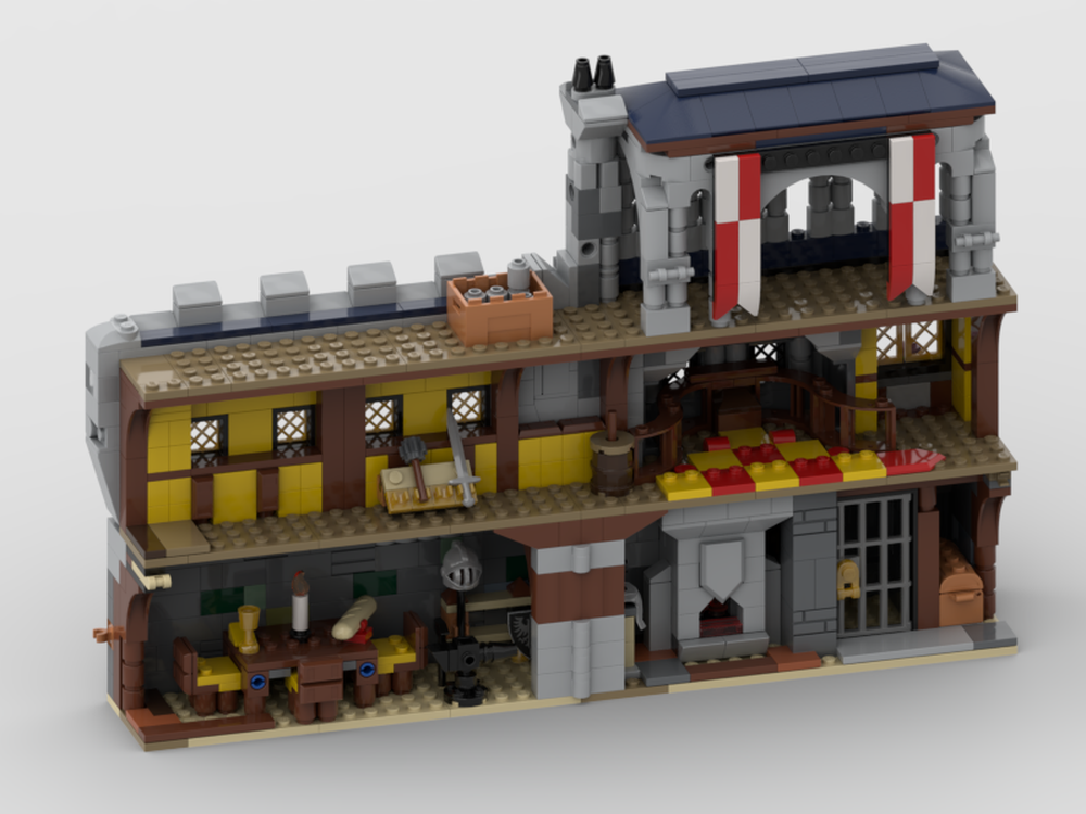 Lego Moc Lion Knights Castle Extension By Garras Rebrickable Build