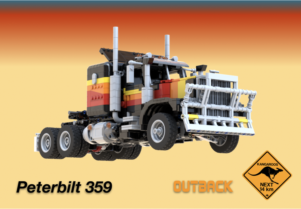 LEGO MOC RC Peterbilt 359 "Outback" Semi Truck by Mani91 | Rebrickable ...