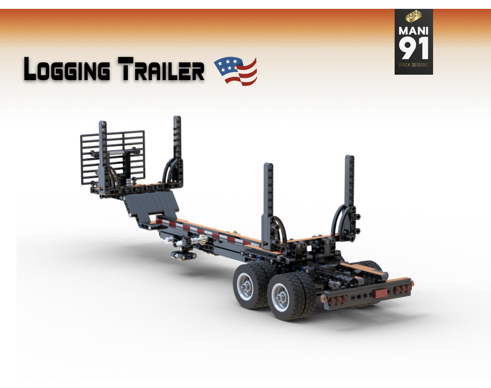 Lego Moc Logging Trailer For 121 Trucks By Mani91 Rebrickable
