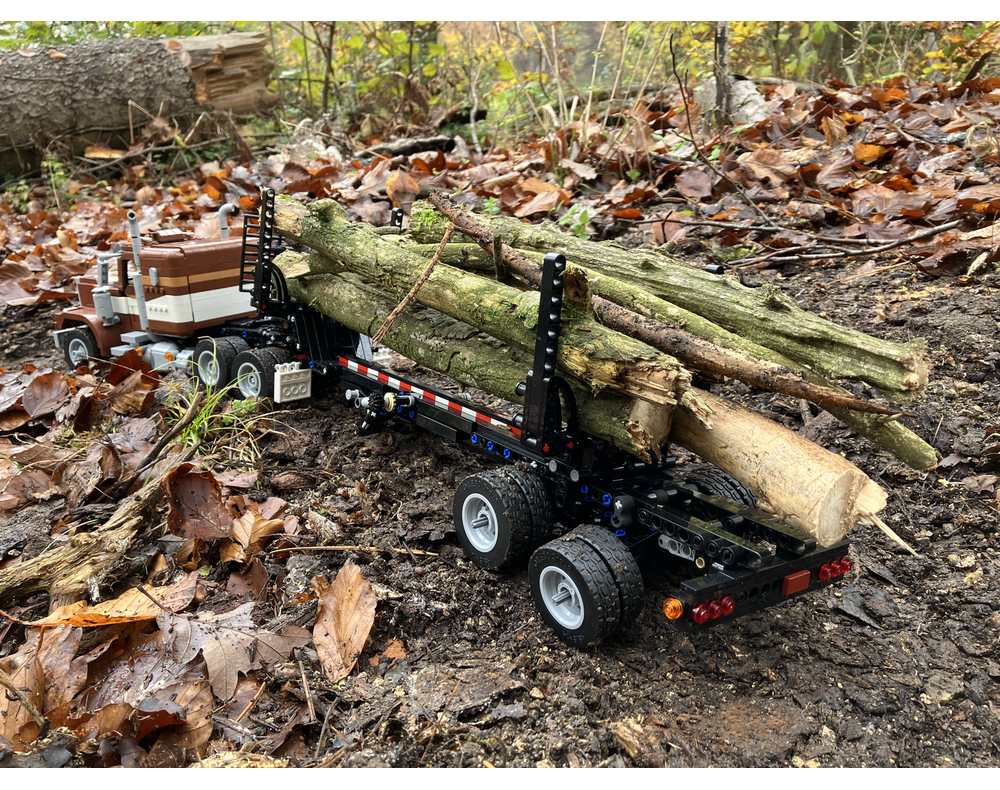 Lego Moc Logging Trailer For 121 Trucks By Mani91 Rebrickable