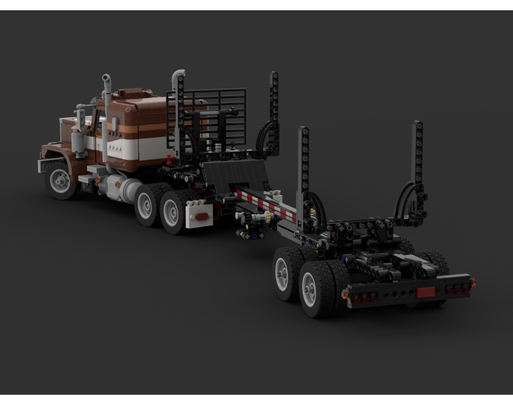Lego Moc Logging Trailer For 121 Trucks By Mani91 Rebrickable