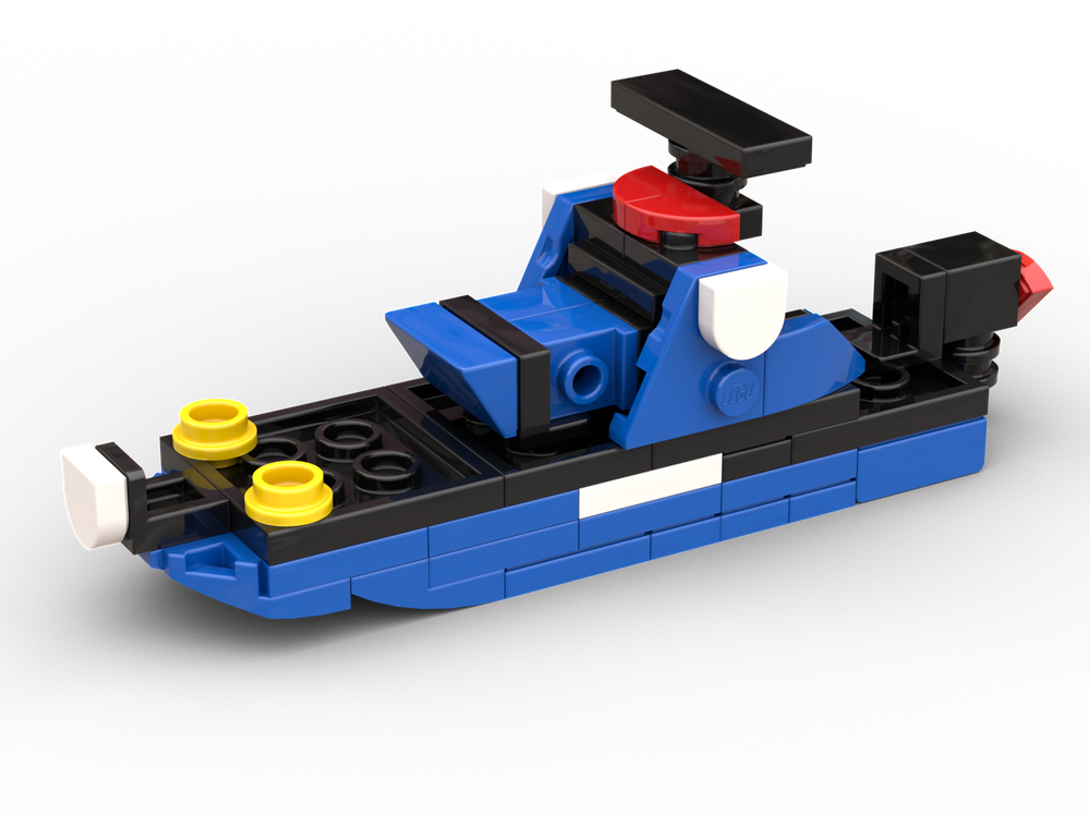 LEGO MOC Police patrol boat and Watercraft trailer by SomeDude ...