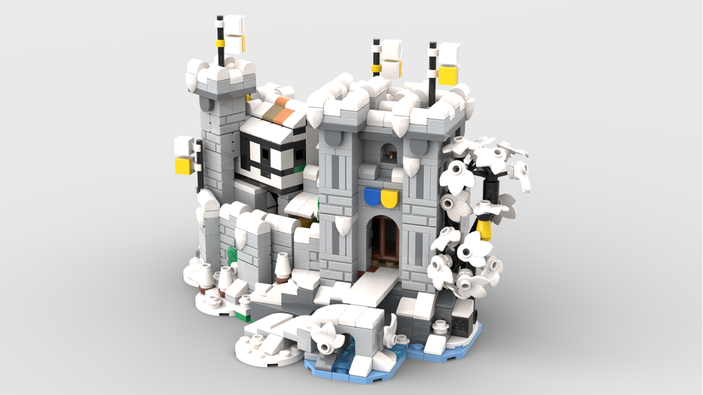Lego Moc Mini Winter 10305 Lion Knights Castle By Christromans