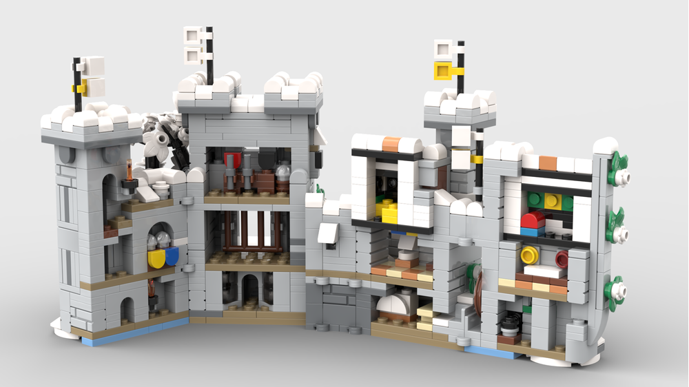Lego Moc Mini Winter 10305 Lion Knights Castle By Christromans
