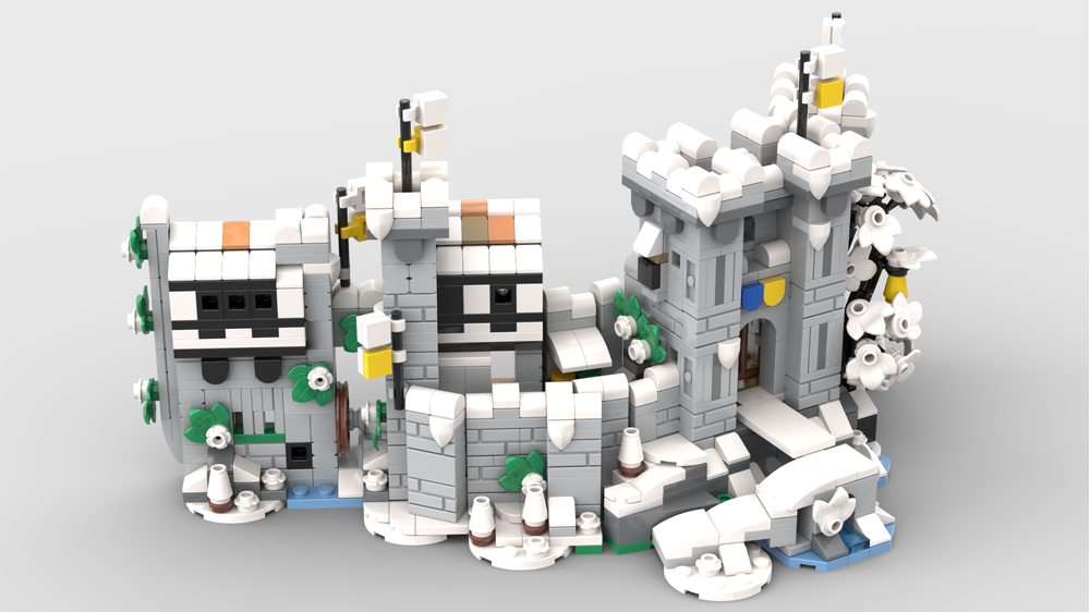 Lego Moc Mini Winter 10305 Lion Knights Castle By Christromans