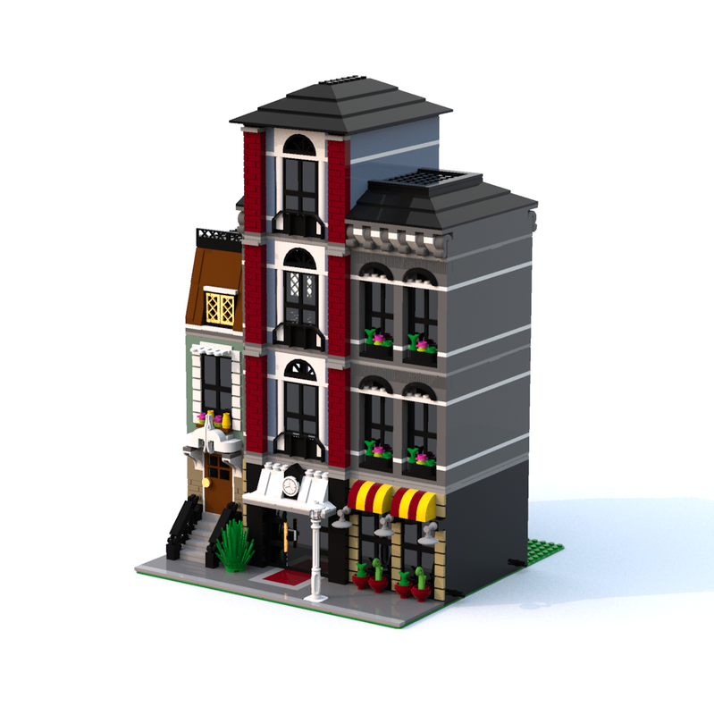 LEGO MOC Town Building by JAMusic | Rebrickable - Build with LEGO