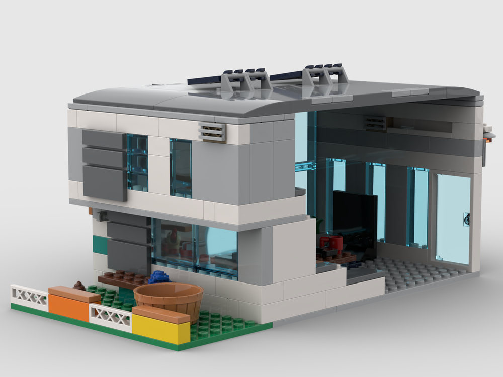 Lego Moc Modern House By Dukemario Rebrickable Build With Lego