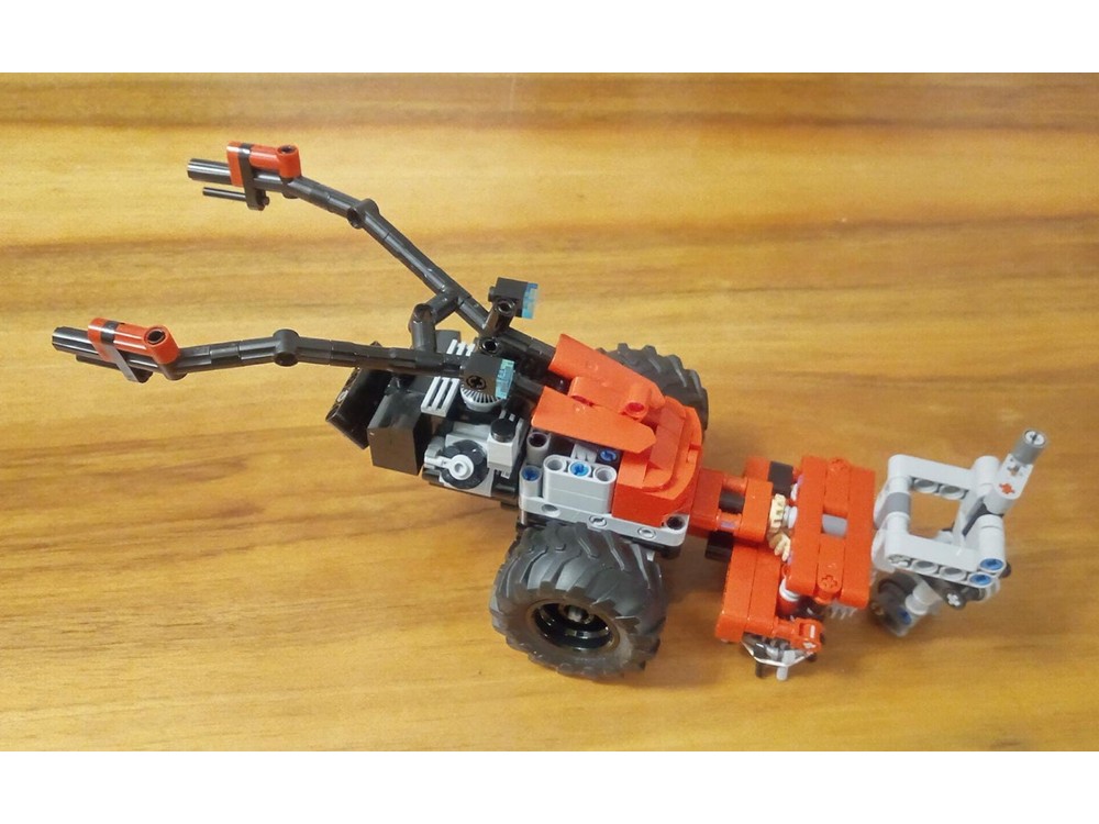 LEGO MOC Single-Axle Tractor with Adjustable Axle, PTO on/off, and V2 ...