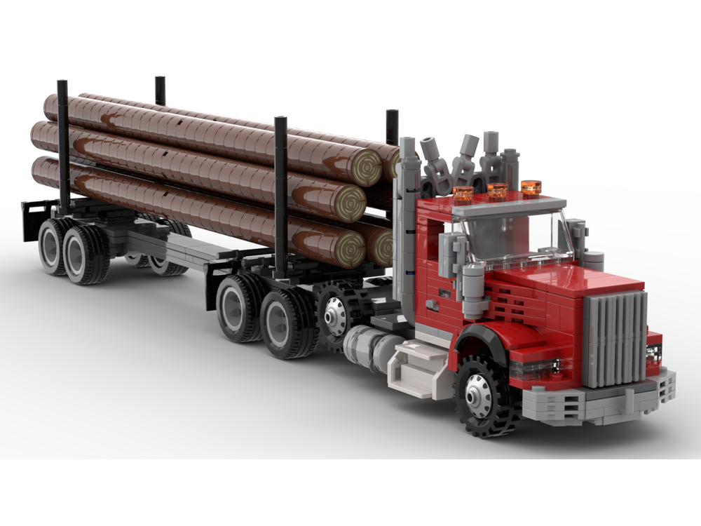 Lego Moc Log Truck By Cascadia Bricks Rebrickable Build With Lego