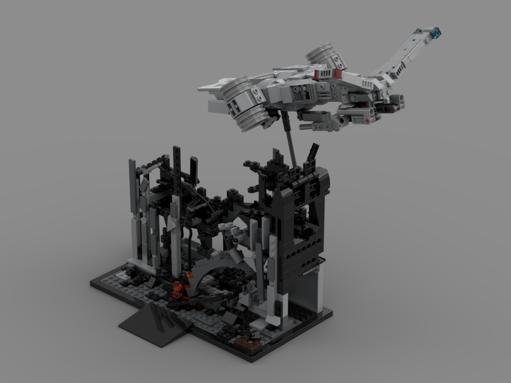 LEGO MOC Terminator 2 Hunter Killer Battlefield by CreationCaravan ...