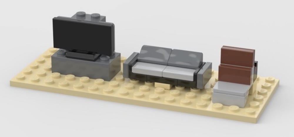 LEGO MOC Living room furniture set by brickbicycle | Rebrickable - Build with LEGO