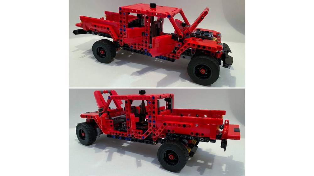 Lego Moc Jeep Gladiator By P1kabibika Rebrickable Build With Lego