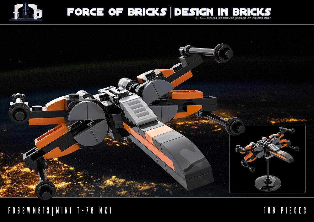 LEGO MOC Mini T-70 MK1 (fobswm013) | Force of Bricks by Force of Bricks | Rebrickable - Build ...
