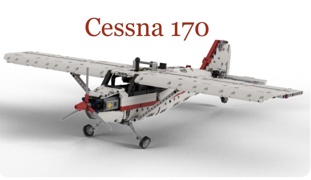 LEGO MOC Airplane Cessna 170 by RedHotRod | Rebrickable - Build with LEGO