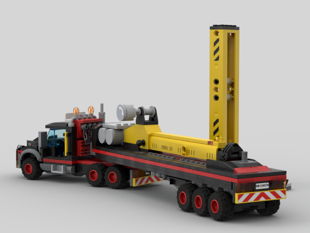 LEGO MOC Special Transport Truck & Flatbed Trailer by HaulingBricks ...