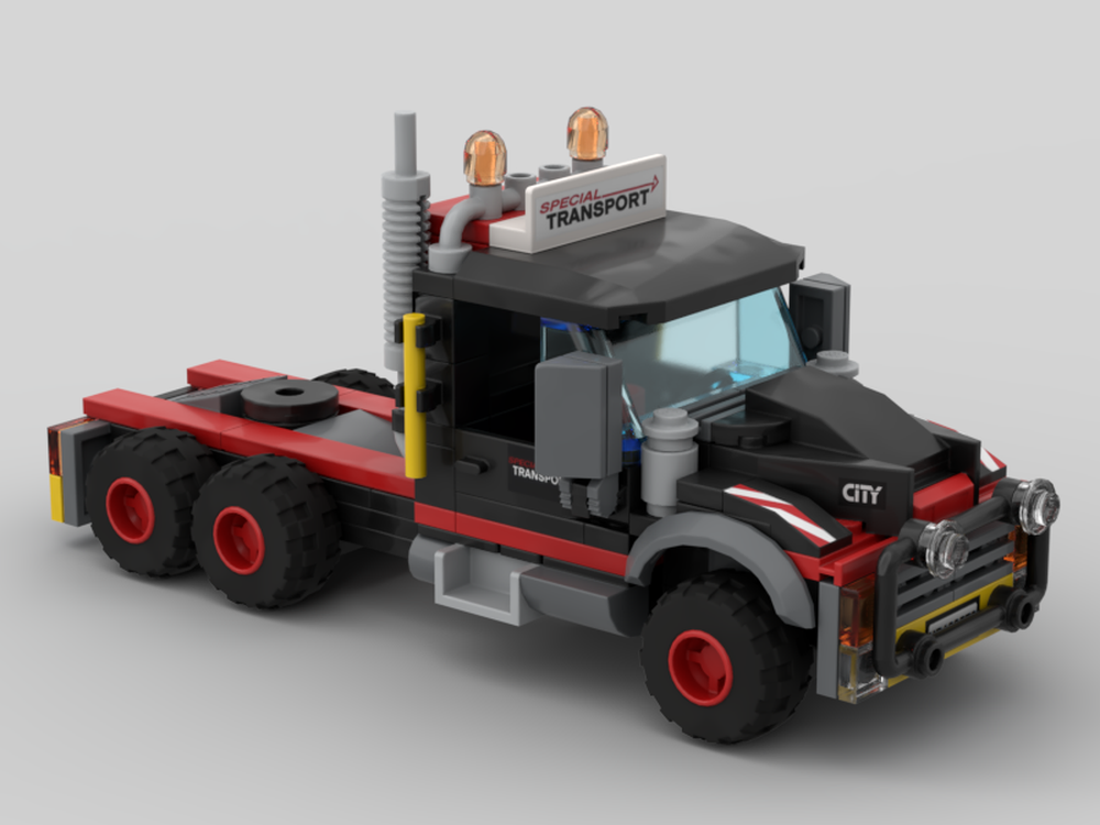LEGO MOC Special Transport Truck & Flatbed Trailer by HaulingBricks ...