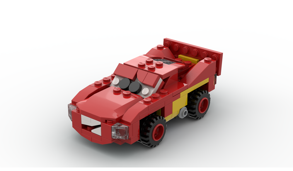 Lego Moc Lightning Mcqueen Cars By Trustybricks Rebrickable Build