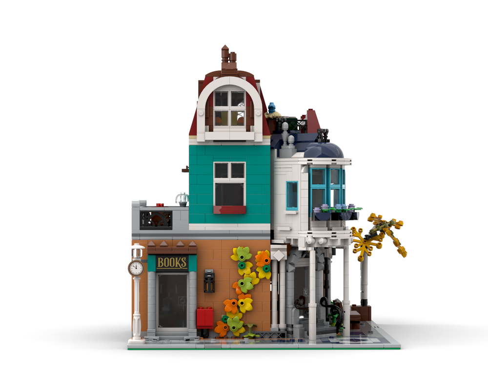 Lego Moc Bookshop Alternative Build By Brickgloria Rebrickable