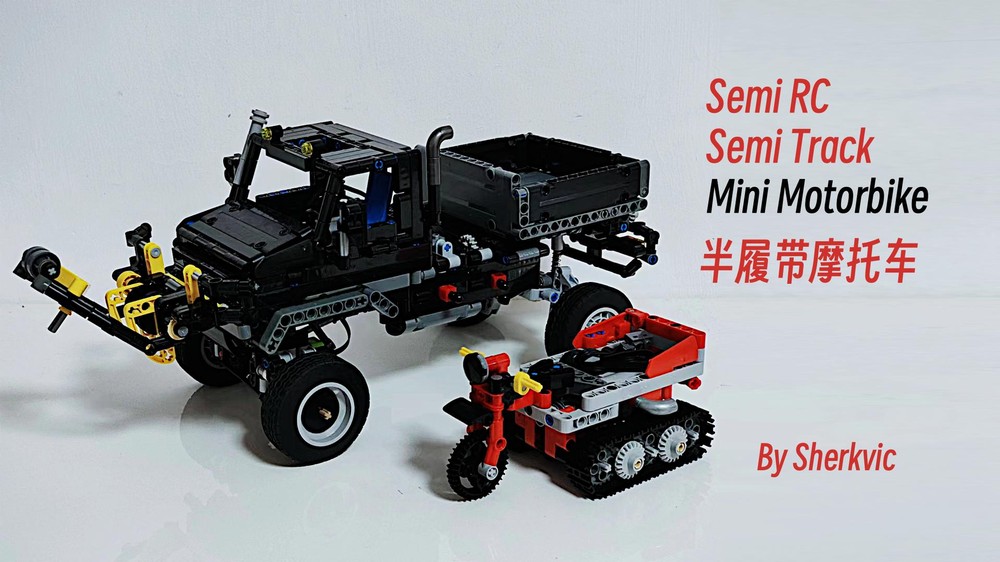 LEGO MOC Mini Semi Track Motorbike by sherkvic | Rebrickable - Build ...