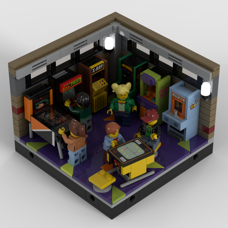 LEGO MOC Old Arcade Corner by Ptchnk | Rebrickable - Build with LEGO