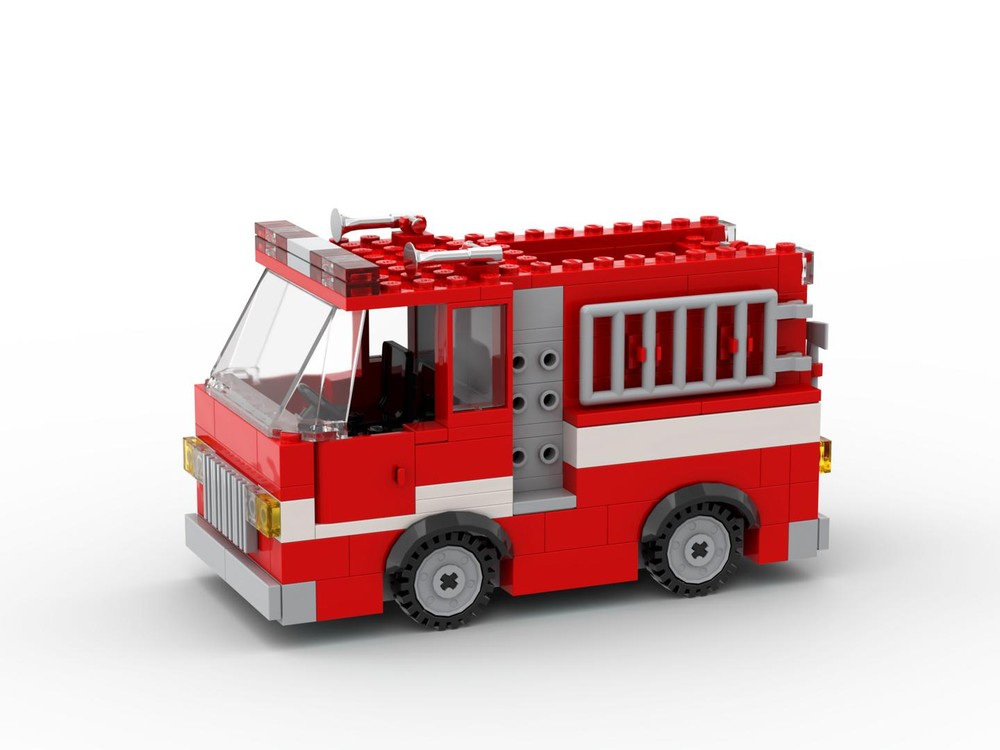 Lego Moc Fire Engine By Phoester Rebrickable Build With Lego