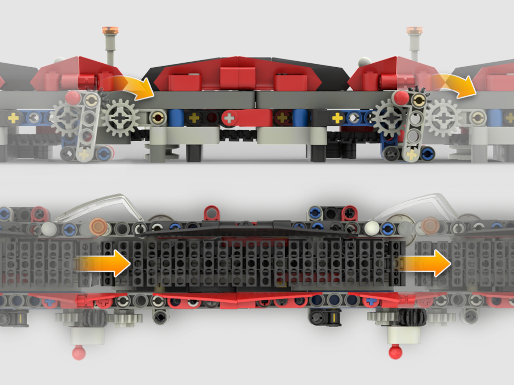 Lego Moc 42148 Conveyor Line Unit By Mirrorbricks Rebrickable Build
