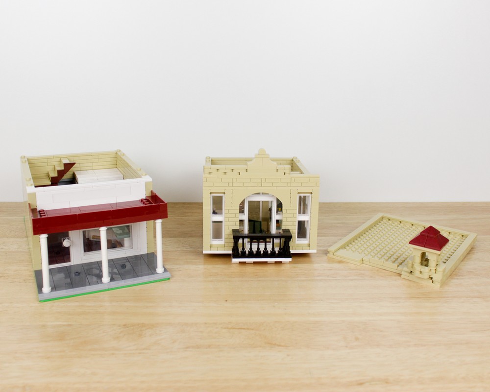 Lego Moc Small Town Bank By Stonewall Bricks Rebrickable Build With