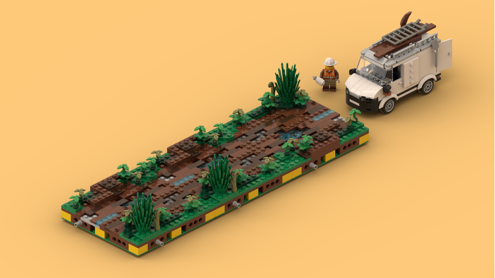 Lego Moc Muddy Road Cross Intersection Mils 16x16 By Keesbuilds