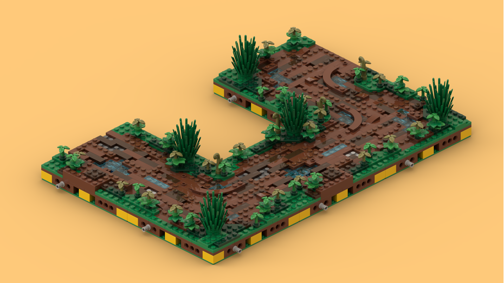 Lego Moc Muddy Road Cross Intersection Mils 16x16 By Keesbuilds