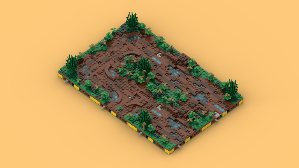 Lego Moc Muddy Road Cross Intersection Mils 16x16 By Keesbuilds