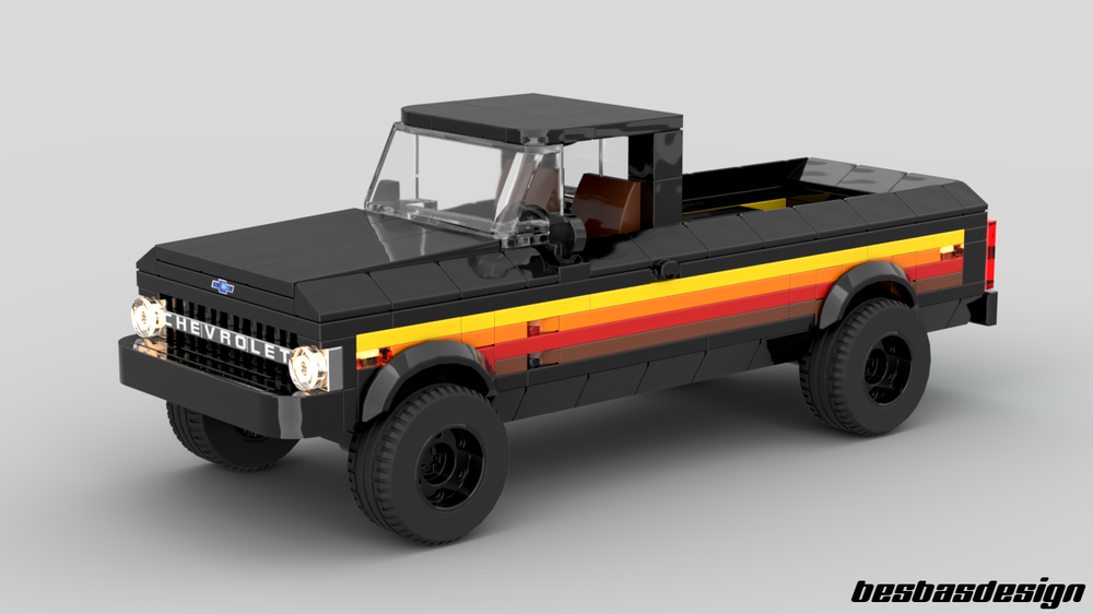 LEGO MOC Chevrolet C10 (sunset stripes) by besbasdesign | Rebrickable ...
