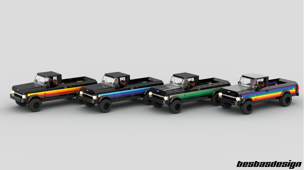 LEGO MOC Chevrolet C10 (sunset stripes) by besbasdesign | Rebrickable ...