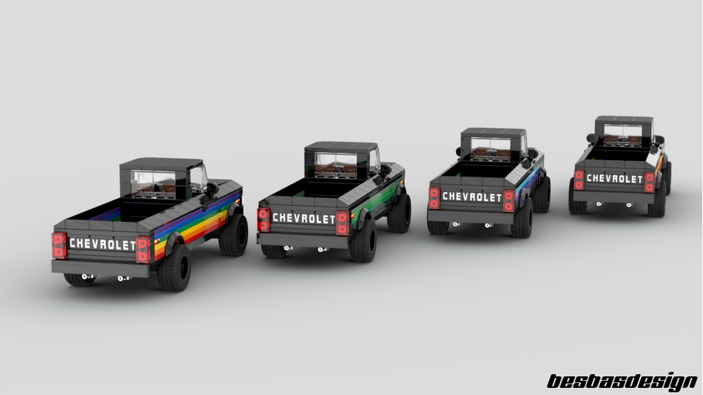LEGO MOC Chevrolet C10 (sunset stripes) by besbasdesign | Rebrickable ...