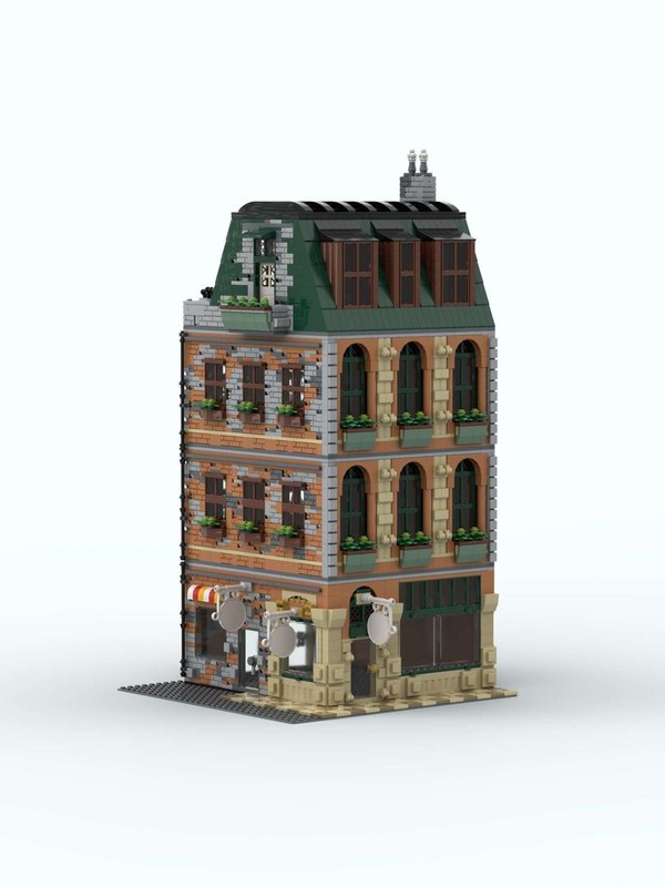 LEGO MOC Corner Modular Building with Rooftop Restaurant by ...