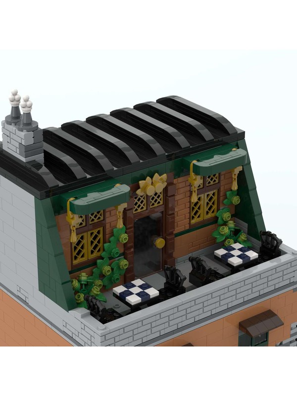 LEGO MOC Corner Modular Building with Rooftop Restaurant by ...