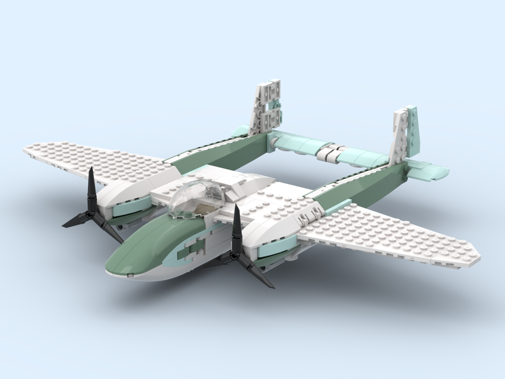 LEGO MOC Minifig-scale casual difficulty P-38 by Oupin88 | Rebrickable ...
