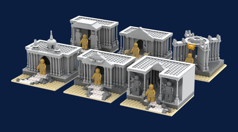 LEGO MOC the 6 temples of the zodiac (Aries, Taurus, Gemini, Cancer ...